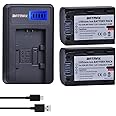 Amazon.com : Batmax 2Packs NP-FH50 Battery + LCD USB Charger for Sony NP-FH30,NP-FH40,NP-FH50 H ...