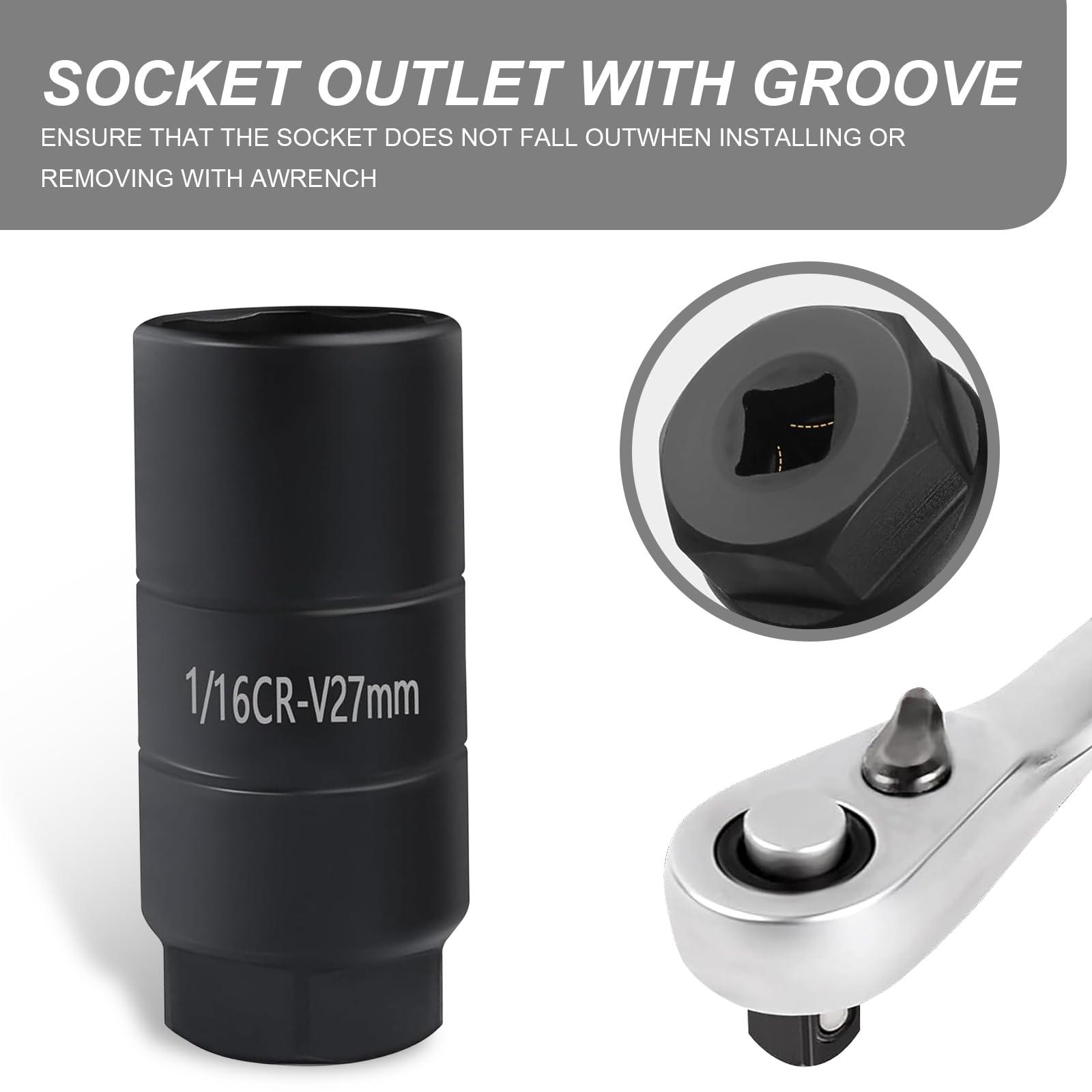 Mua Pack-1 Car Oil Pressure Sensor Socket, 3/8" Actuator 1-1/8" Hex ...