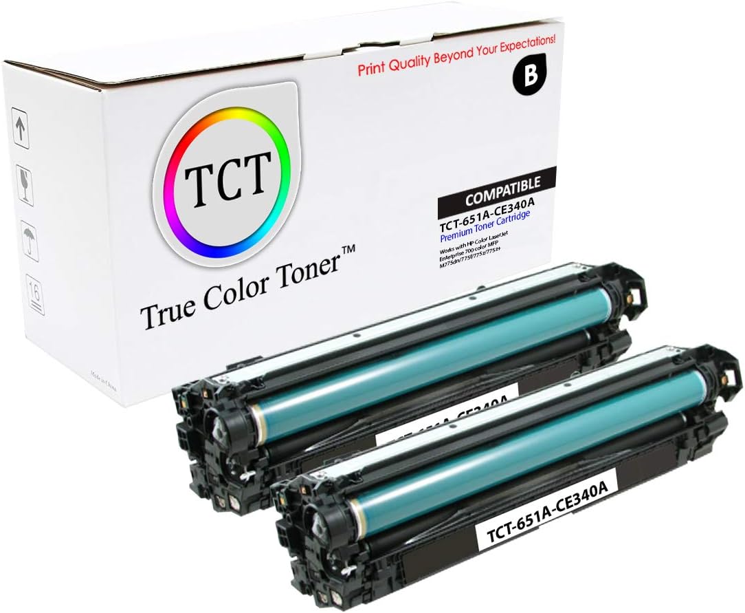 Amazon.com: TCT Premium Compatible Toner Cartridge Replacement for HP 651A CE340A Black Works ...