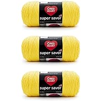 Amazon.com: Red Heart with Love Daffodil Yarn - 3 Pack of 198g/7oz ...