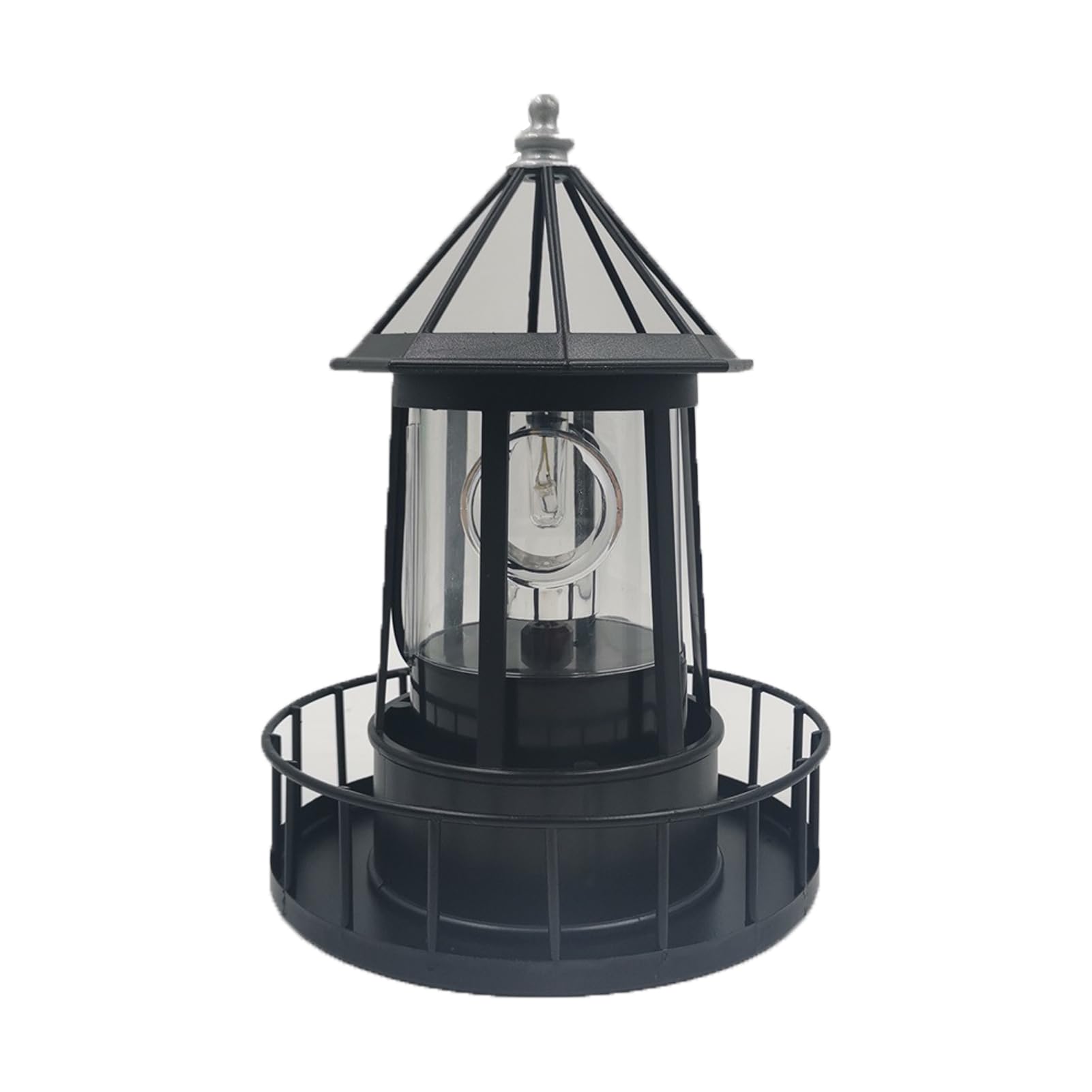 LIFTATAPA LED Solar Powered Lighthouse, 360 Degree Rotating Lighthouse ...