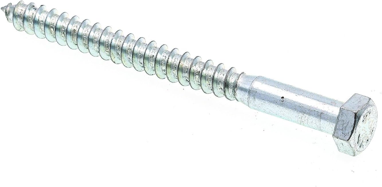 Prime-Line 9056429 Hex Lag Screws, 3/8 in. X 4-1/2 in., A307 Grade A ...