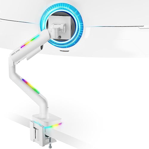 Ares Wing Monitor Desk Arm with RGB for 49'' Samsung Odyssey G9 and LG ...