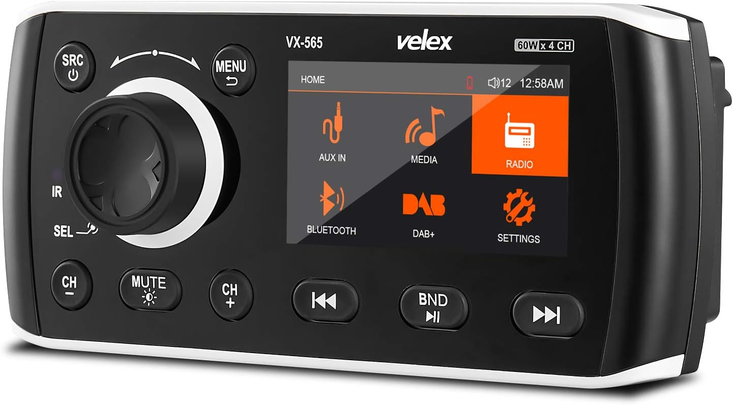 Marine Stéréo Audio Video Player Dab+/FM/AM avec Bluetooth Streaming ...