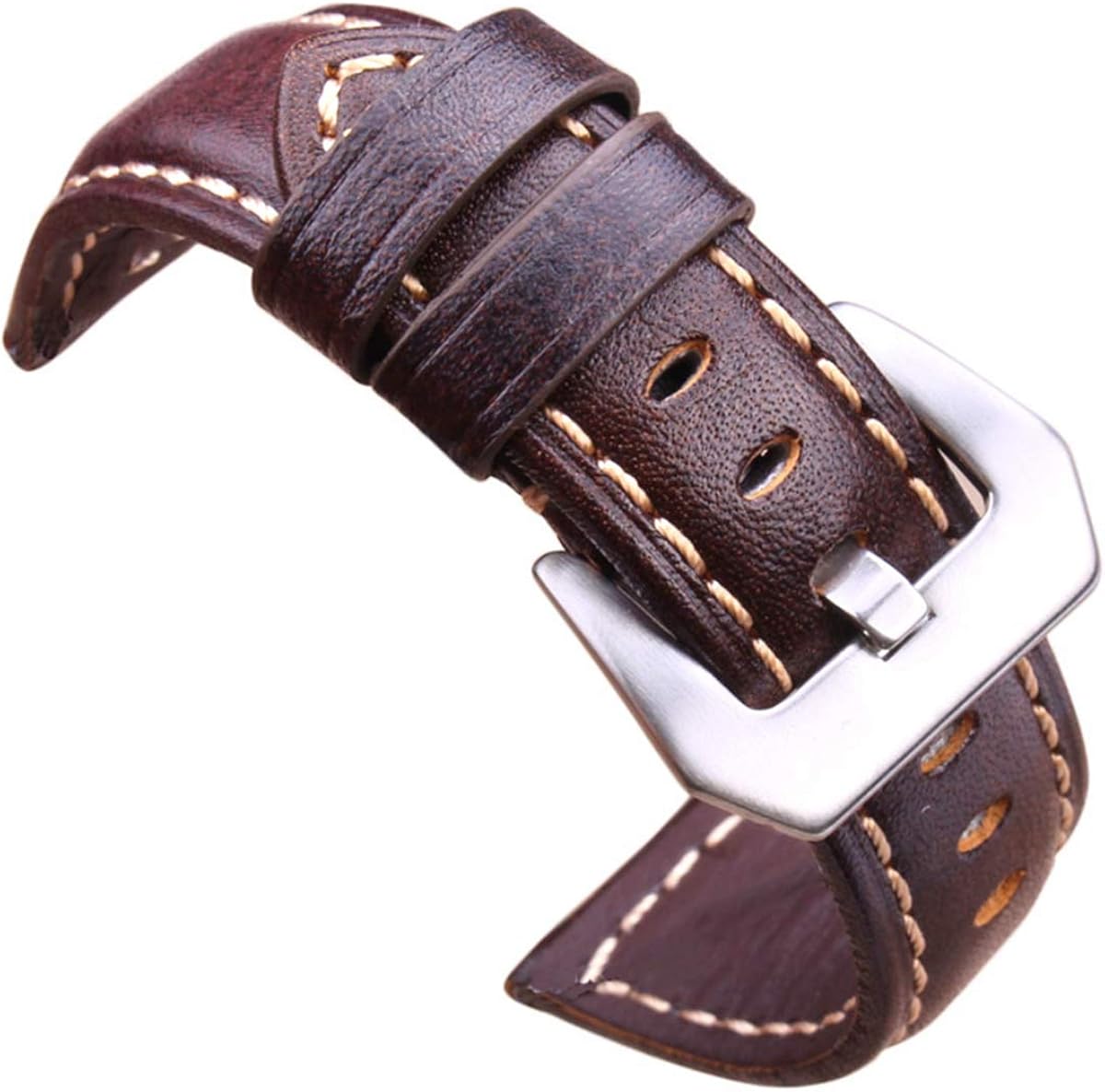 Uhrenarmbänder Retro Leder braun Männer 20mm 22mm 24mm Soft ...