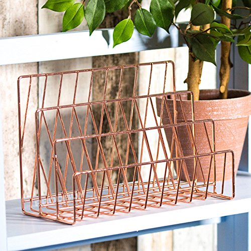 Copper Wire 3 Compartment Letter Rack: Amazon.co.uk: Kitchen & Home