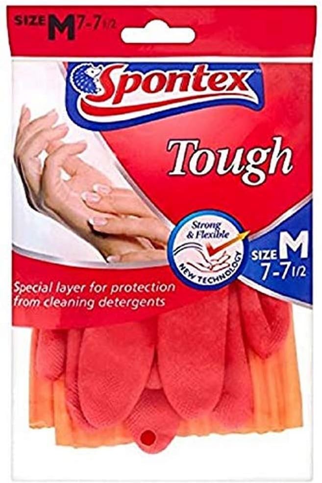 Spontex Tough Gloves - Medium, 1 Pair: Amazon.co.uk: Health & Personal Care