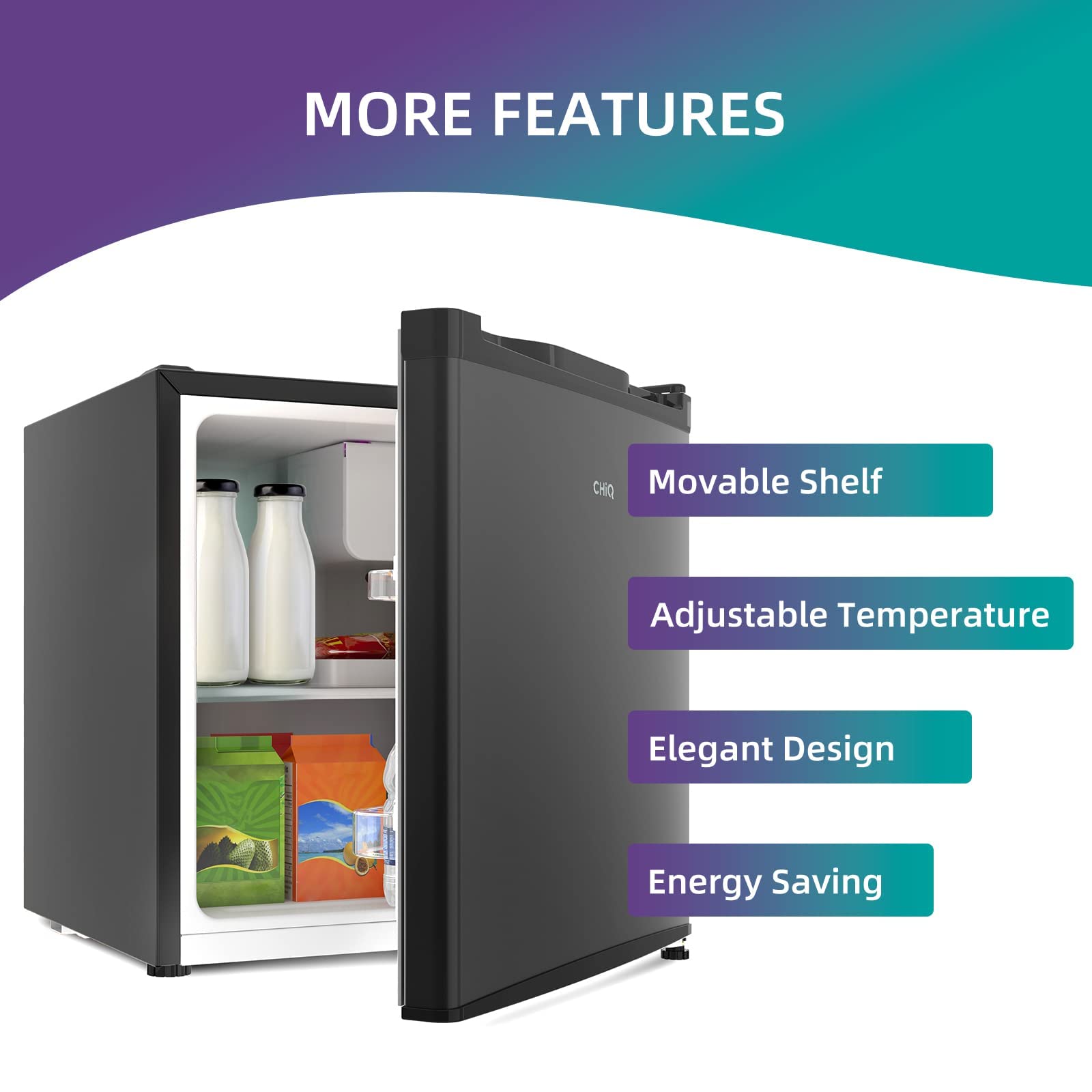 Mua CHiQ CSD46D4, 46L, Mini Fridge for Bedrooms, 35dB, 12 Year ...