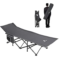 Amazon.com: ALPHA CAMP Camping Cots for Adults, Oversized Folding Sleeping Cot Supports 600 LBS ...