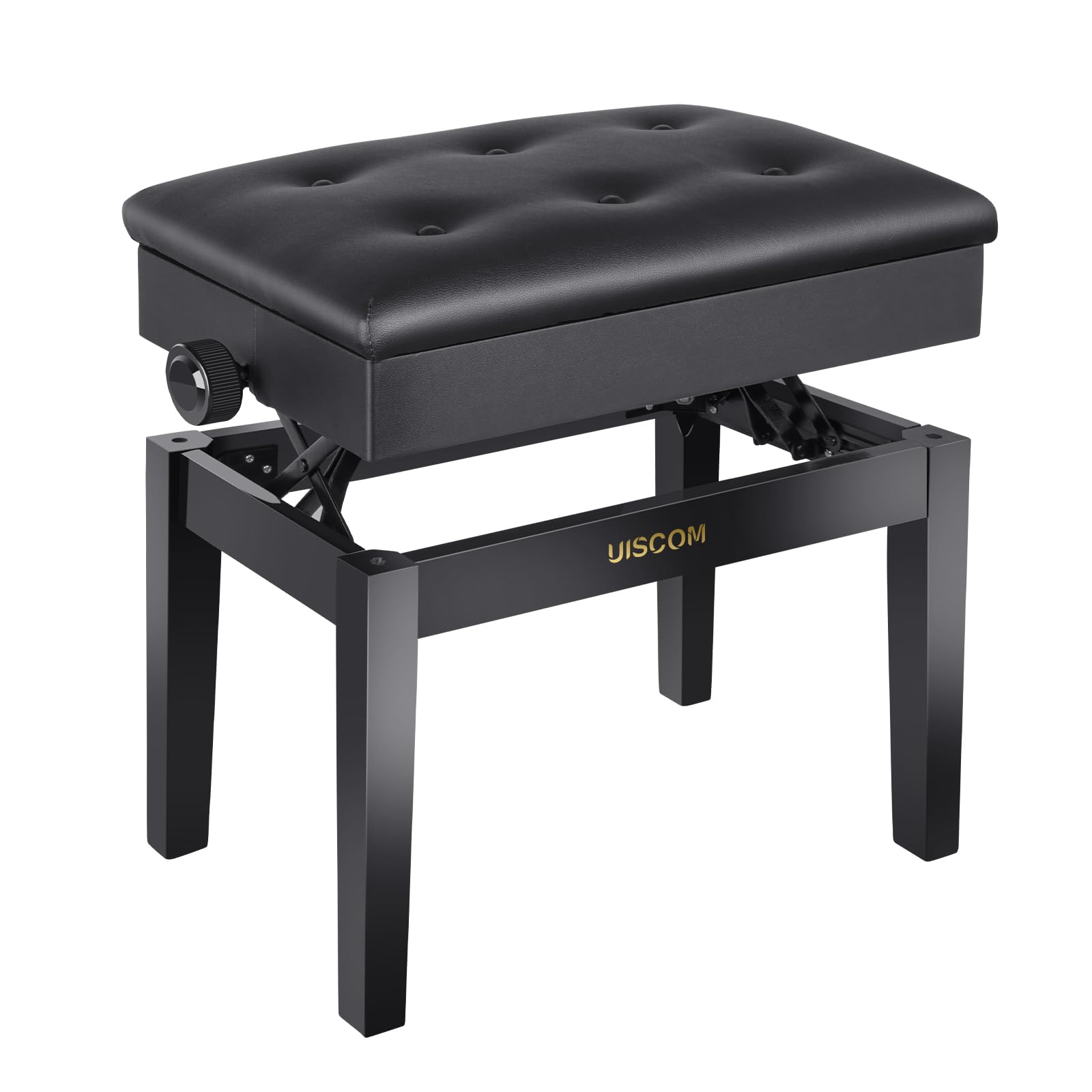 UISCOM Adjustable Duet Piano Bench with Storage - Heavy Duty Wooden ...