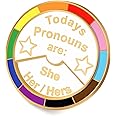 Amazon.com: Arturbo LGBTQ Pins Pride Rainbow Rotation NB Pride Gender Identity Spinning Color ...