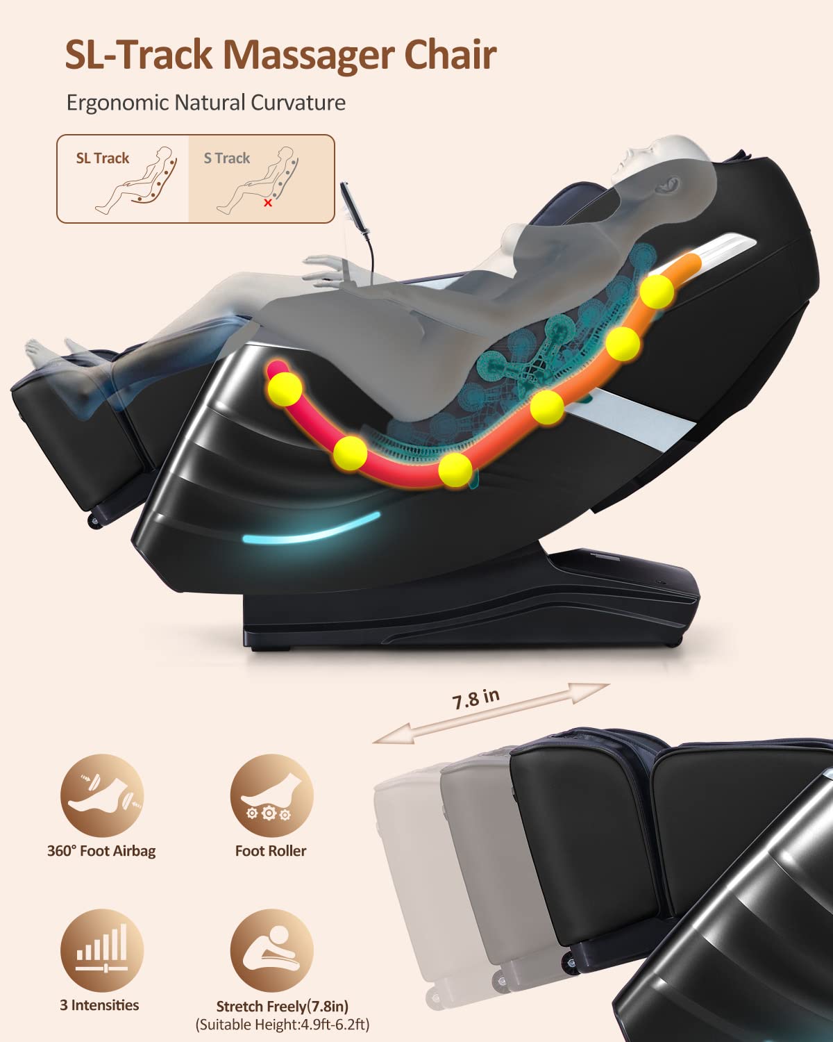 Mua RELX Massage Chair Full Body, Zero Gravity SL-Track Shiatsu Massage ...