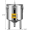VEVOR 14 Gallon Stainless Steel Brew Fermenter Home Brewing Brew Bucket ...
