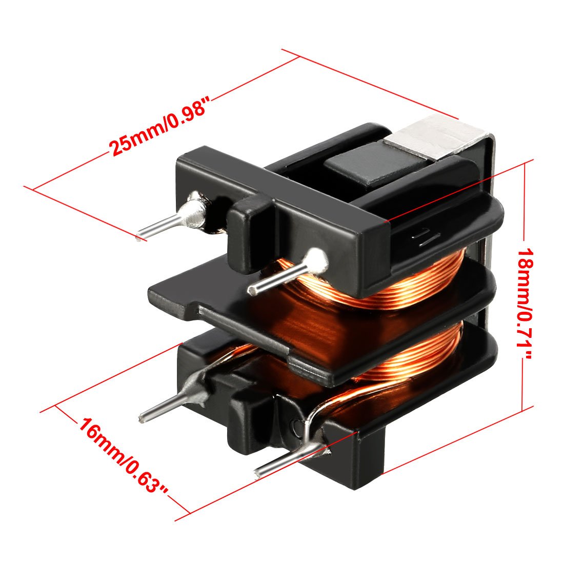 uxcell 2Pcs Toroid Magnetic Inductor Monolayer Wire Wind Wound 10mH ...