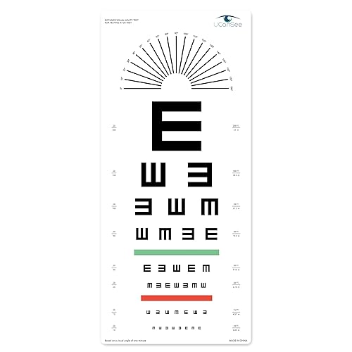 UCanSee E Eye Chart Visual Acuity Chart with Astigmatism Dial for Eye ...