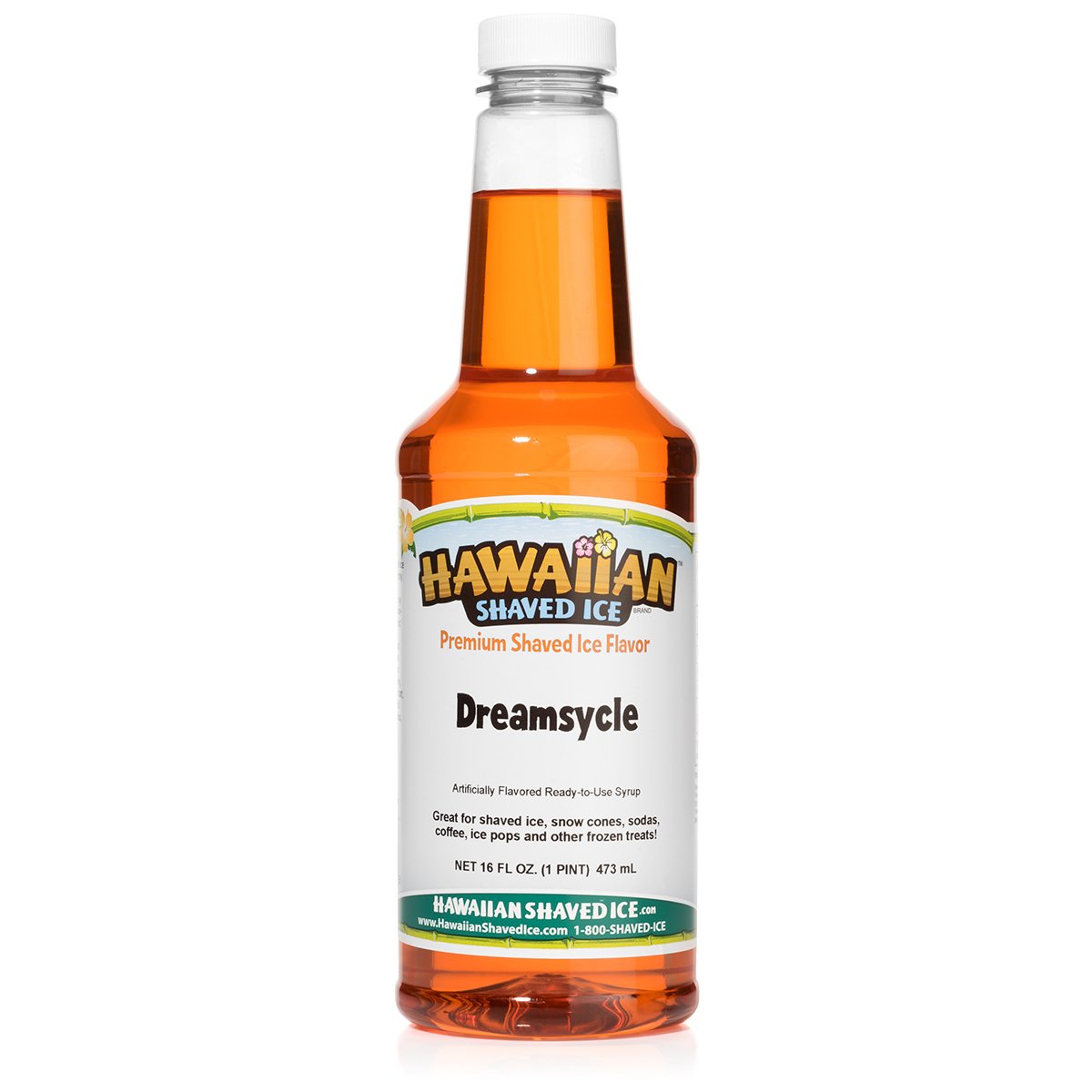 Amazon.com : Hawaiian Shaved Ice Syrup, Dreamsycle, Pint : Grocery ...