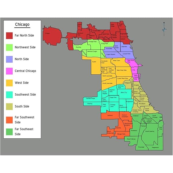 Mapa De Calles Del Oeste De Chicago Chicago Location On The U.S. Map