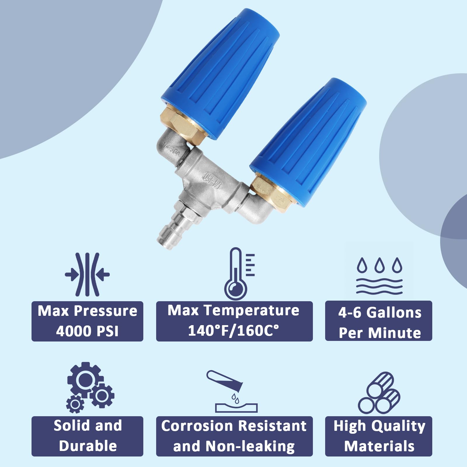 Mua Dual Turbo Nozzle Pressure Washer 4000 PSI Max, 360° Rotating Turbo Tip For Power Washer ...