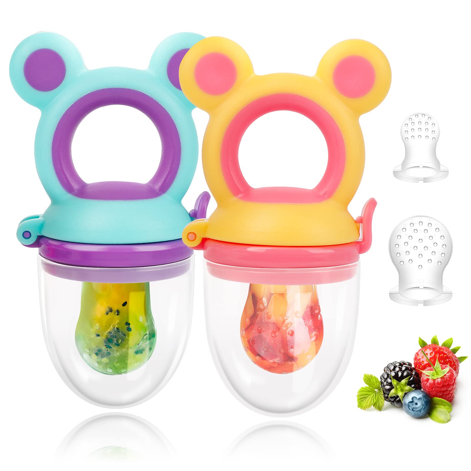 Baby Solids/Frozen Fruit Feeder Pacifier, Infant Teether Toy 4M+, BPA ...