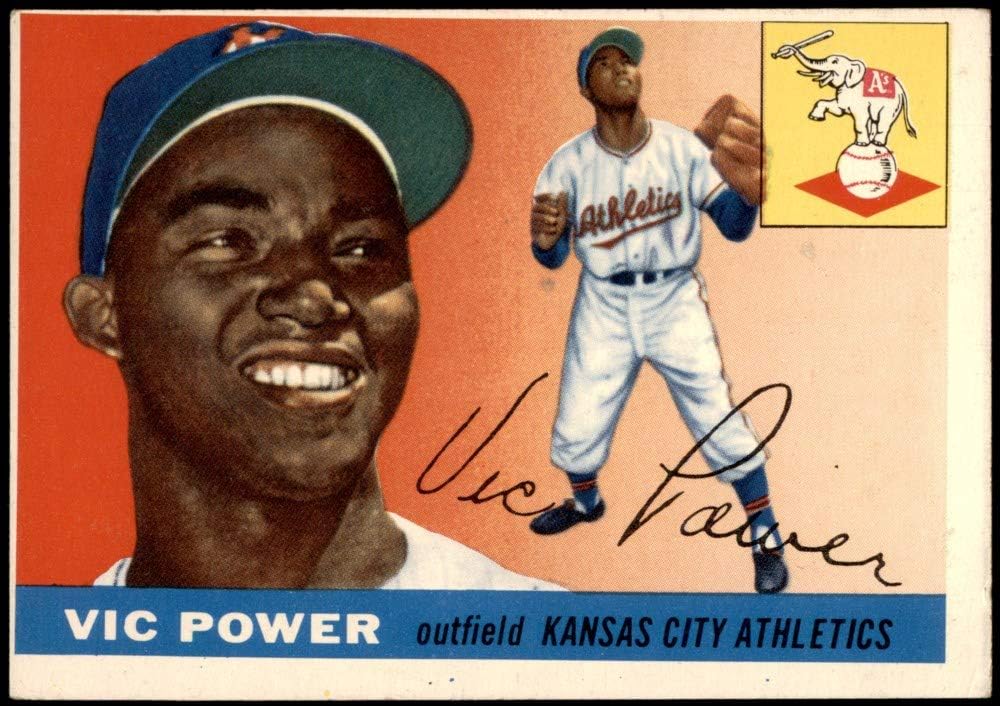 Amazon.com: 1955 Topps # 30 Vic Power Kansas City Athletics (Baseball ...