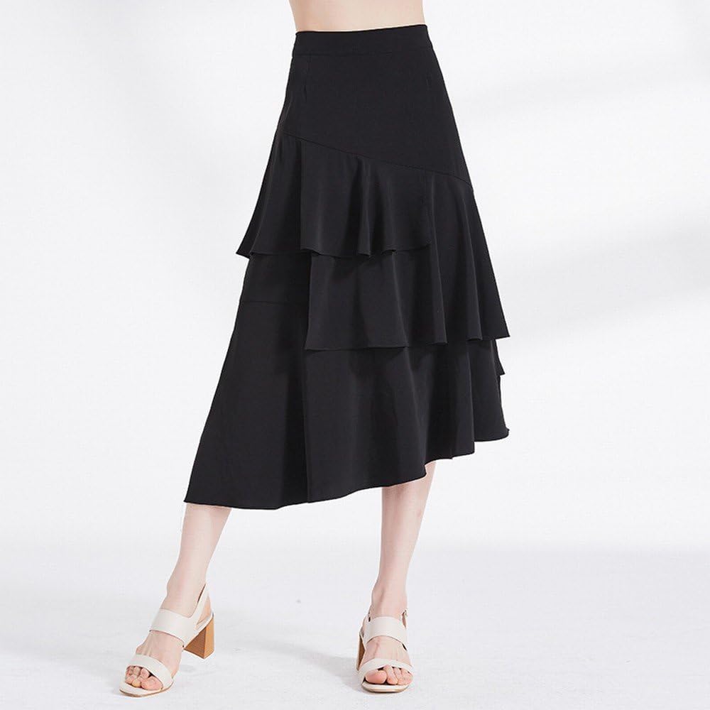 ZULQ Dulce Departamento de Falda Falda Fina Irregular Salvaje Floral ...