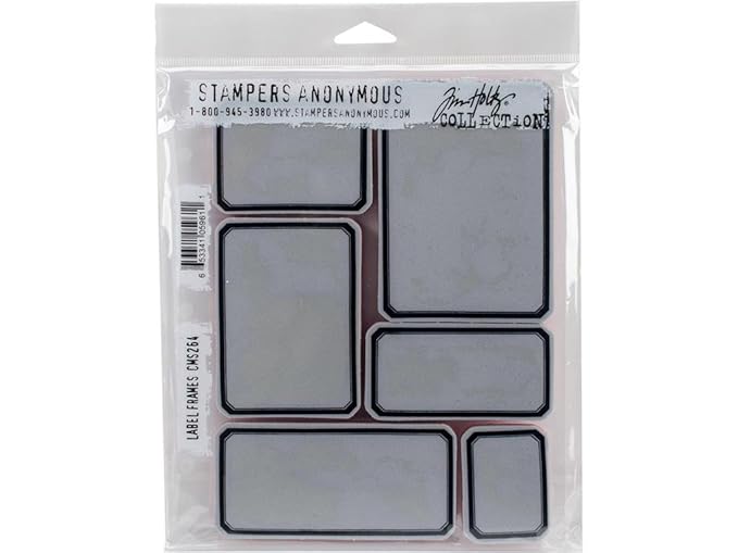 Stampers Anonymous Tim Holtz Cling Stamps 7-Inch x 8.5-Inch-Label ...