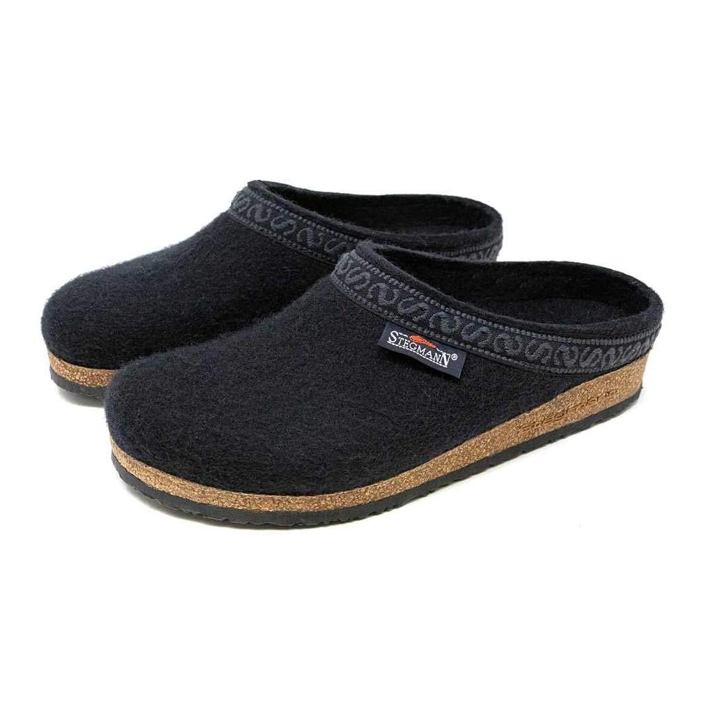 Stegmann Women's Wool Felt Clog with Cork Sole Black, 9 Medium US for ...