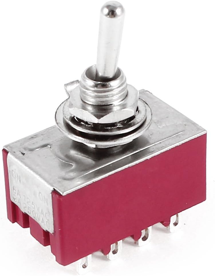 sourcingmap Electric Toggle Switch 4PDT 2 Position ON-ON 12-Pin AC 250V ...