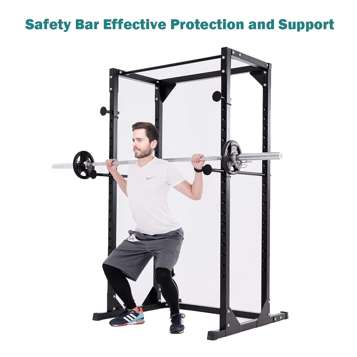 Goplus Power Rack Heavy Duty Adjustable Power Cage Multi-Function ...