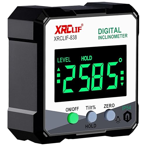 Digital Angle Gauge Meter, XRCLIF Magnetic Base Level Box Angle Finder ...