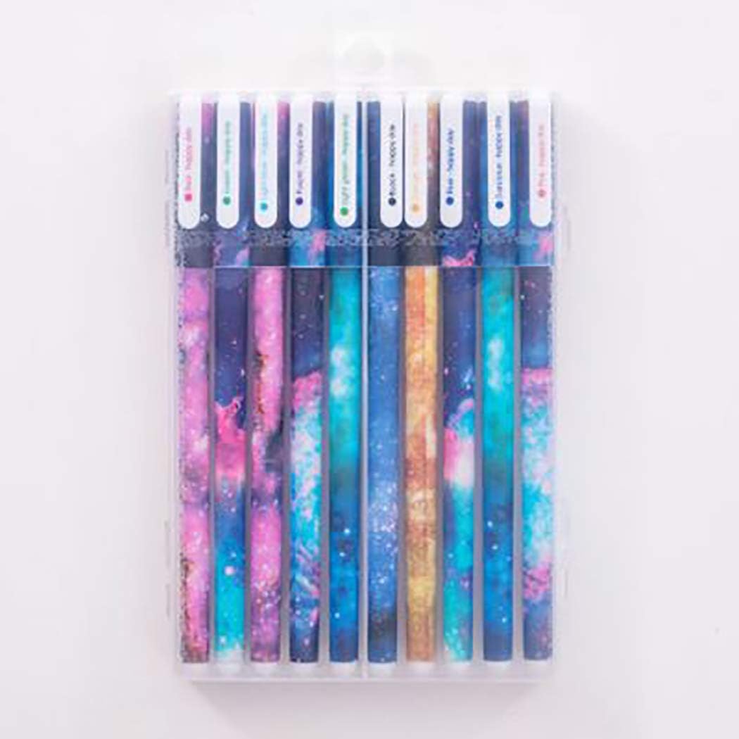 Amazon.com: Creative Cute Pens Galaxy Pens Colorful Gel Ink Pen color ...
