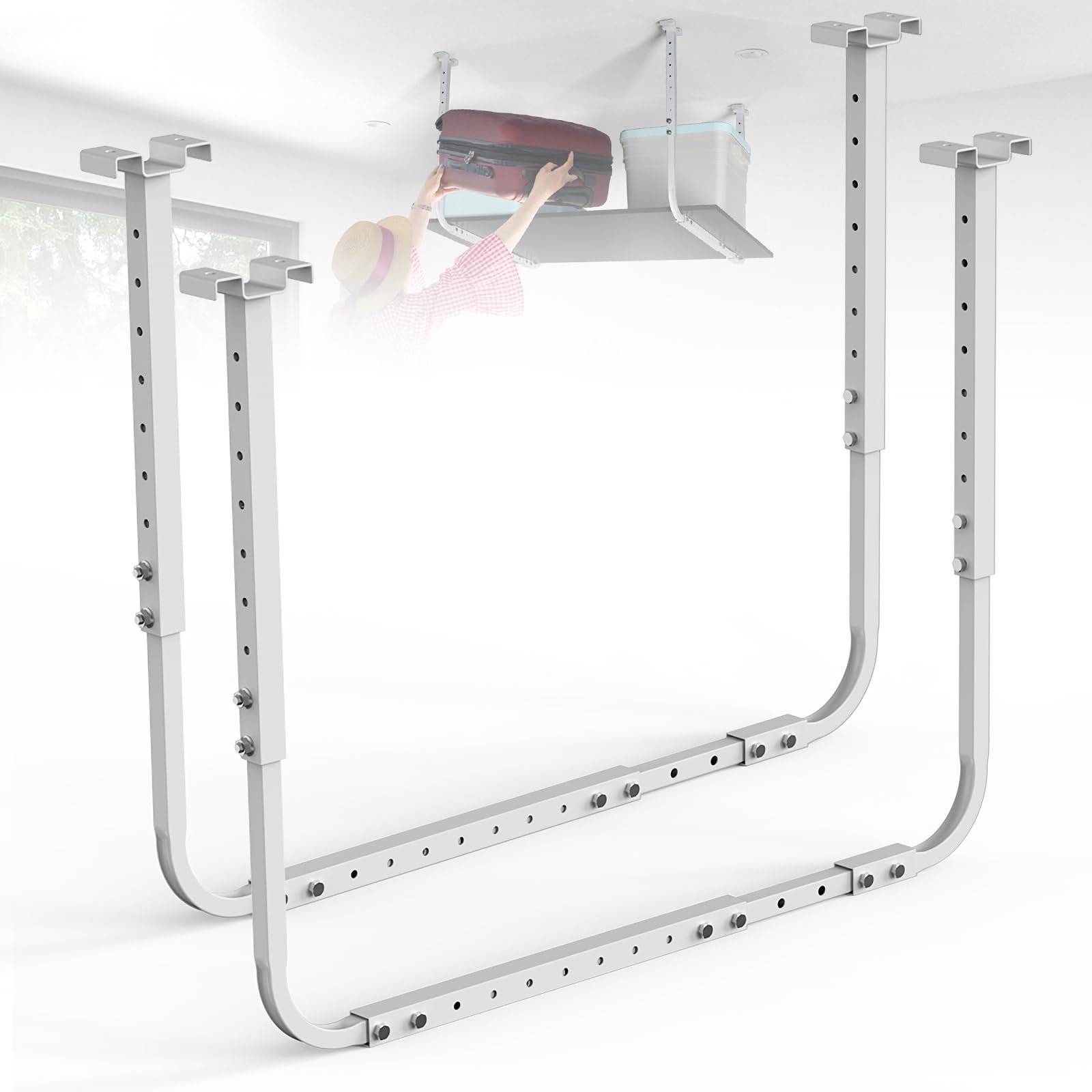 ruiru bro Overhead Garage Storage Rack,Adjustable Garage Ceiling ...