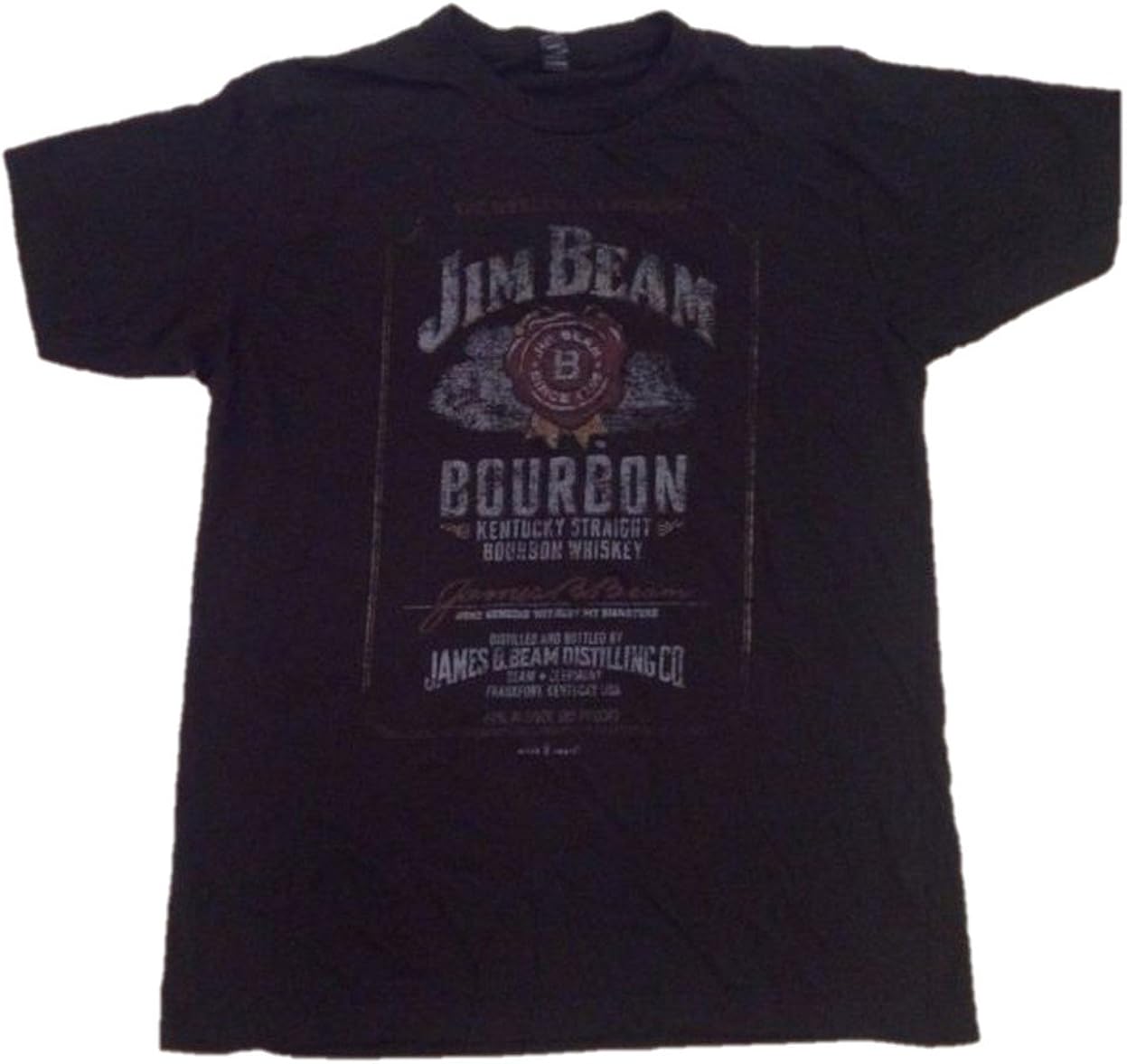 Amazon.com: Jim Beam Retro Distressed Men's T-Shirt, Bourbon Logo ...