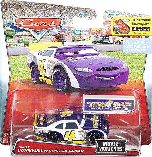 Disney Pixar Cars Movie Moments Rusty Cornfuel with Pit Stop Barrier ...