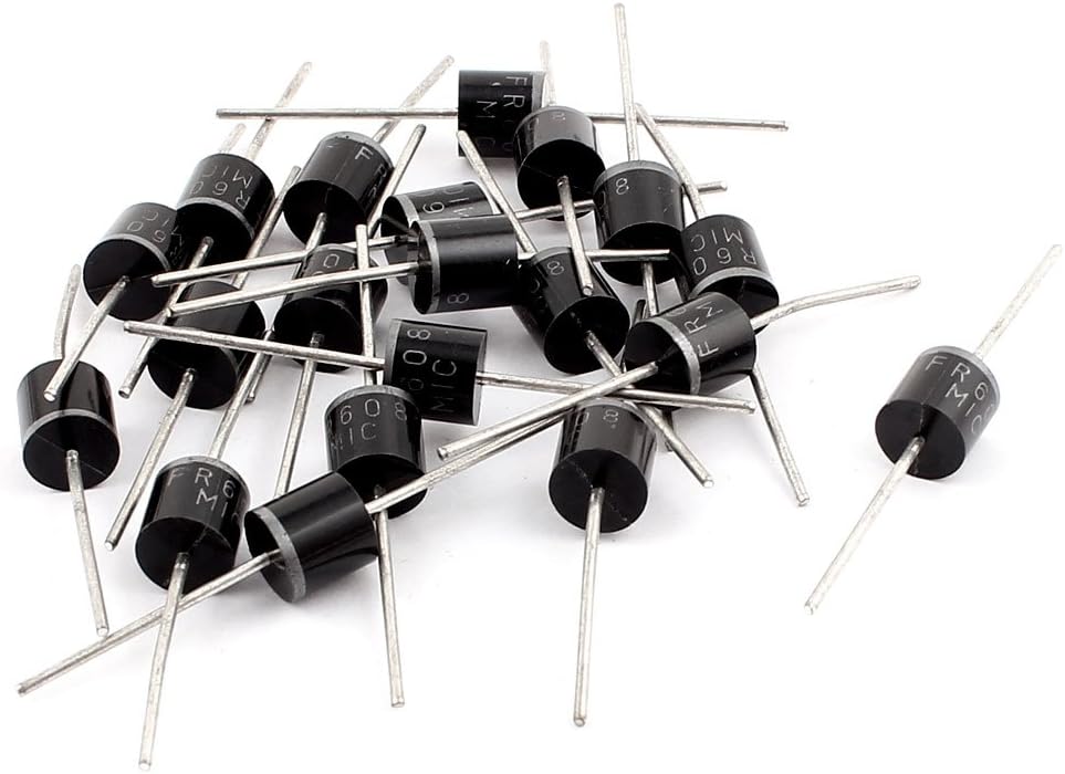Amazon.com: Aexit 6A 800V Diodes FR608 Cylindrical Axial Leaded ...