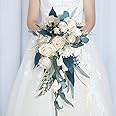 Amazon.com: Ansho Rustic Artificial Flowers Bridal Bouquet, Silk Flower ...