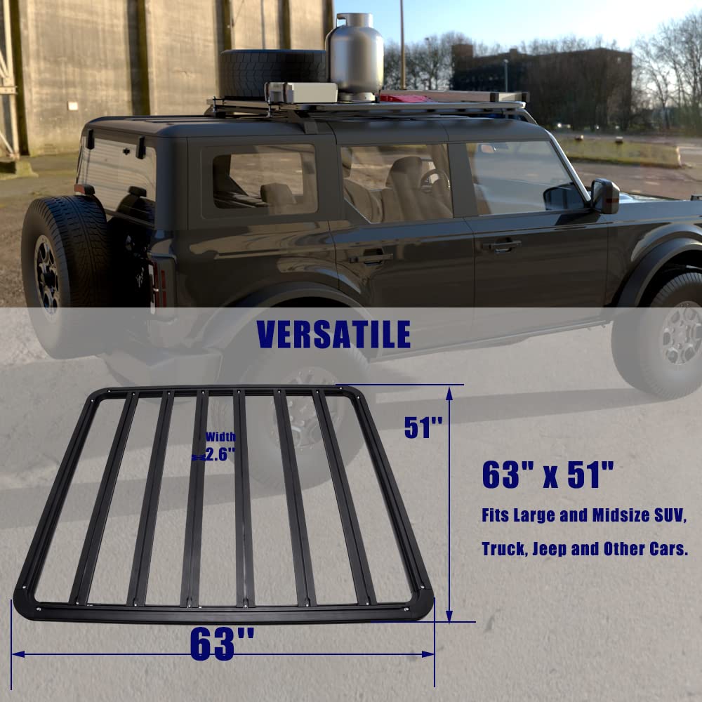 Mua Mountainpeak 63" x 51" Aluminum Car Rooftop Platform, Universal ...