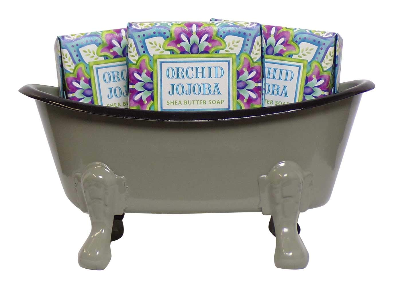 Amazon.com : Mini Metal Bathtub Gift Set with 3 Shea Butter ...