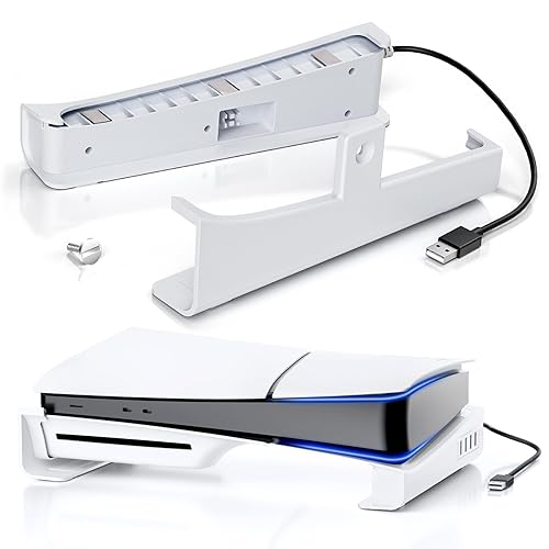 Stand for PS5 Slim Console with 4-Port USB Hub, Horizontal PS5 Slim ...