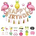 Flamingo and Pineapple Party Supplies - Pack of 55, Flamingo Balloons ...