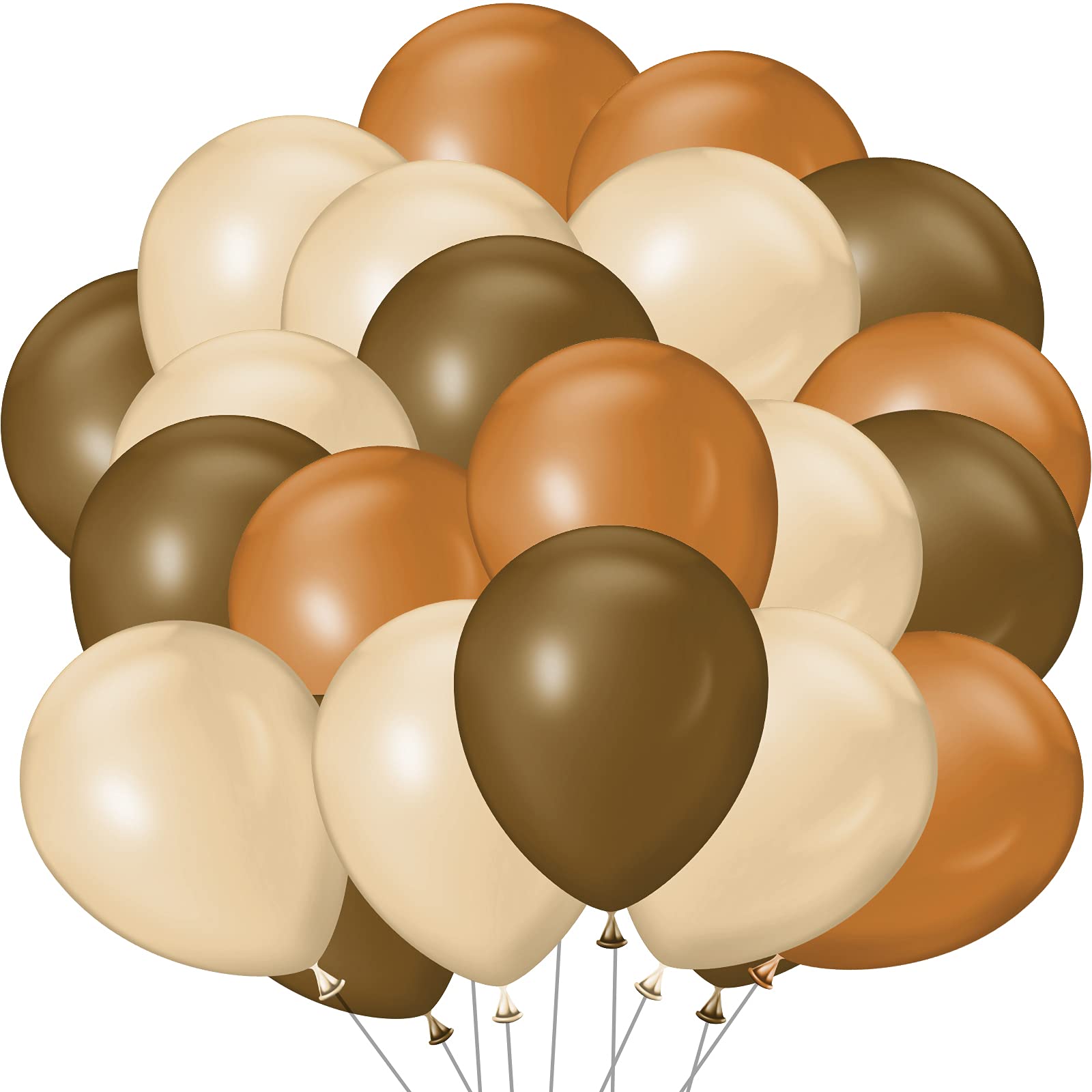 Chalyna 120 Pcs 5 Inch Brown Balloons Western Party Decorations Coffee ...