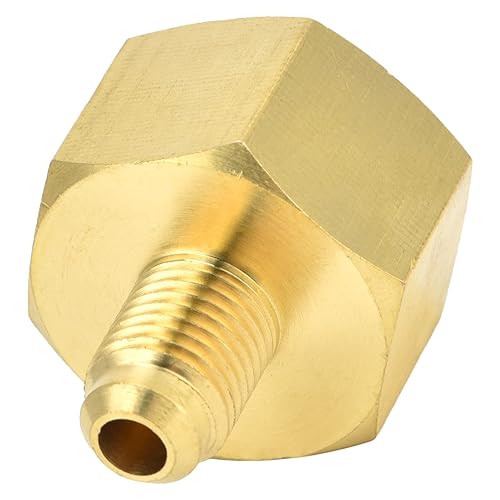 R134A Brass Refrigerant Tank Adapter,R32 Fitting Adapter W21 to 1/4SAE ...