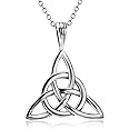 Amazon.com: DAOCHONG 925 Sterling Silver Good Luck Irish Celtic Knot Triangle Vintage Pendant ...
