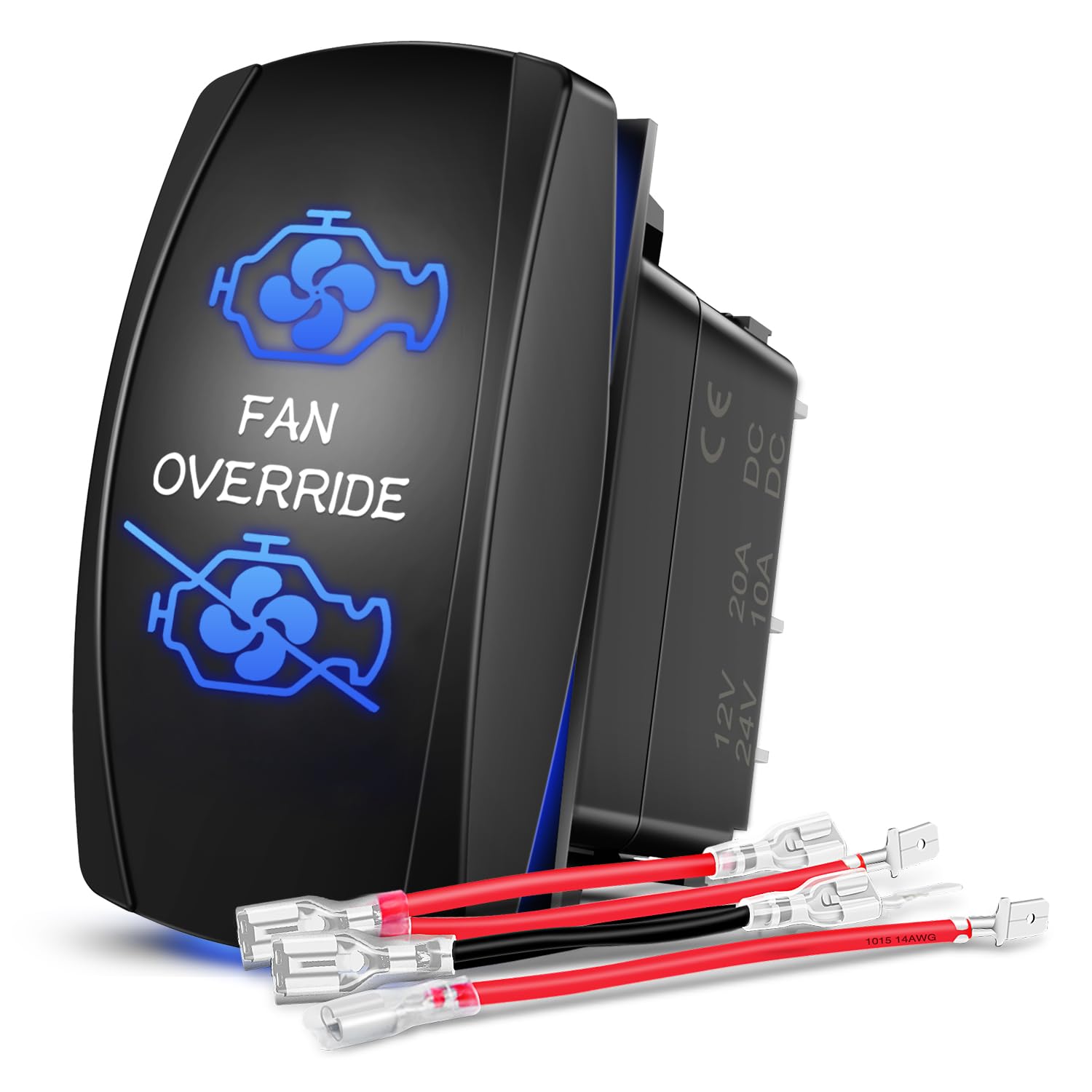 Nilight Fan Override Rocker Switch Led Light Bar 5 Pin Laser On Off ...