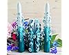Amazon.com: Turquoise wedding candles - Turquoise Unity Candle - carved ...