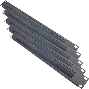 Amazon.com: QiaoYoubang 5 Pack 1U Brush Cable Manager Horizontal Rack ...