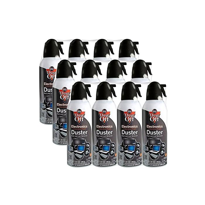 Dust-Off Disposable Compressed Gas Duster, 10 oz Cans - 12 Packs