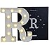 Up in Lights Decorative LED Alphabet White Wooden Letters - Letter R ...