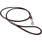 Amazon.com : Round Genuine Rolled Leather Dog Leash 4' Long 1/2" Wide ...
