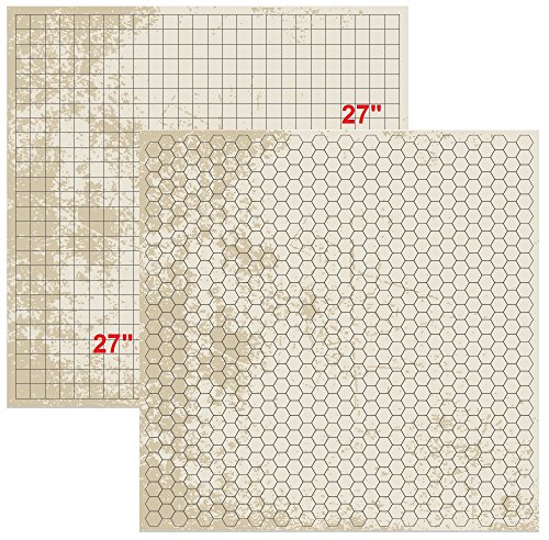 Best 27" x 27" Erasable Foldable Battle Grid Reversible Vinyl DnD ...